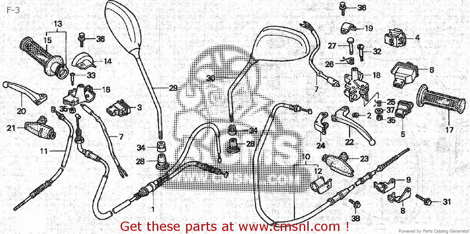 LEVER,R STRG HAND (JDM) for SK50M DIO 1996 (T) JAPAN AF34-150/AF35-150 ...