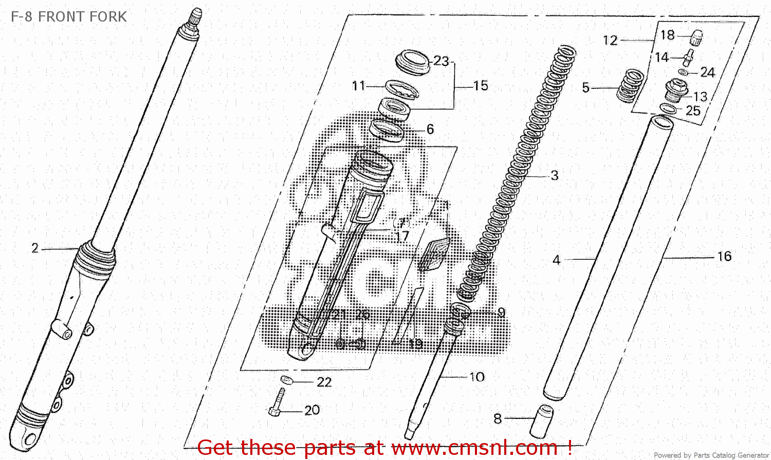 51500KC6003: Fork Assy.,l.fr. Honda - buy the 51500-KC6-003 at CMSNL
