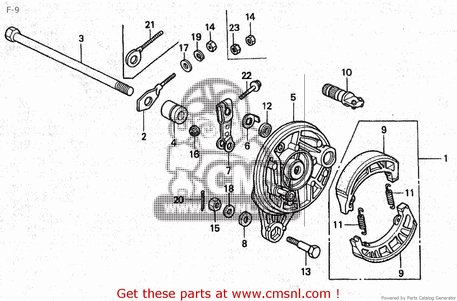 42301GN5900: Axle,rr.wheel Honda - buy the 42301-GN5-900 at CMSNL