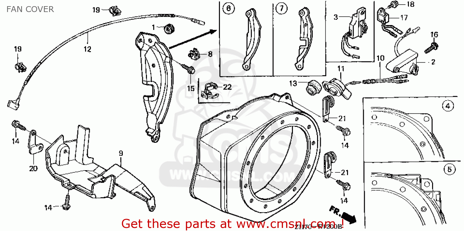 19630ZH7000: Shroud Comp. Honda - buy the 19630-ZH7-000 at CMSNL
