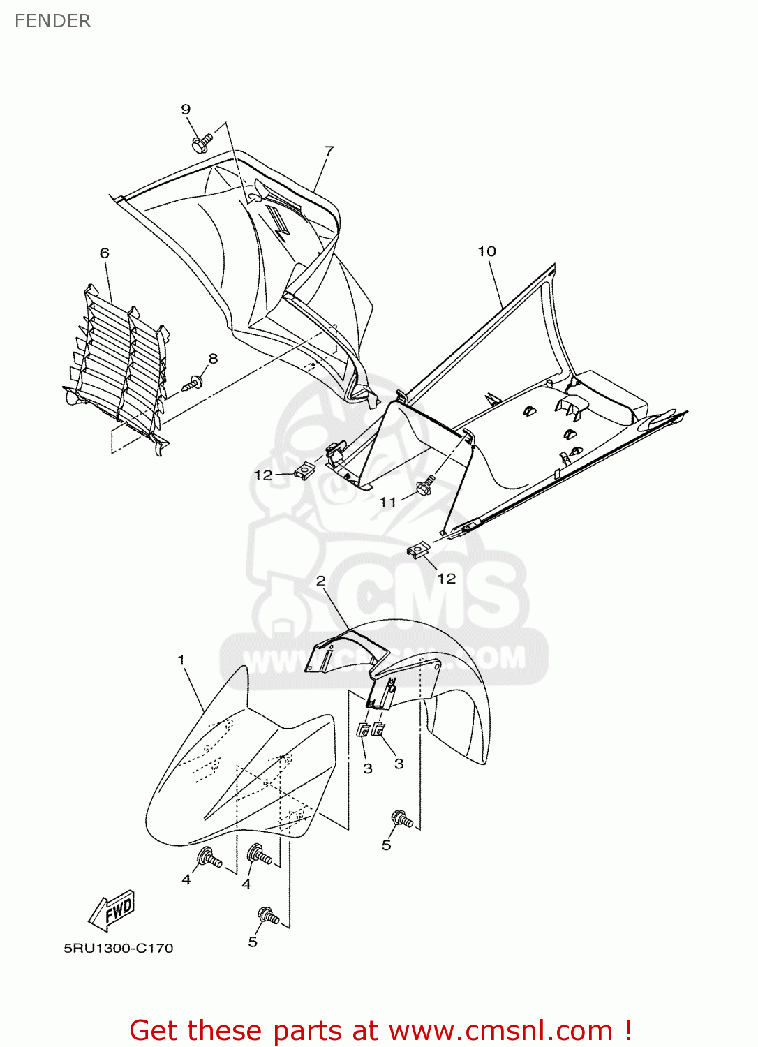 5RU2151100P0: Fender, Front Yamaha - buy the 5RU-21511-00-P0 at CMSNL