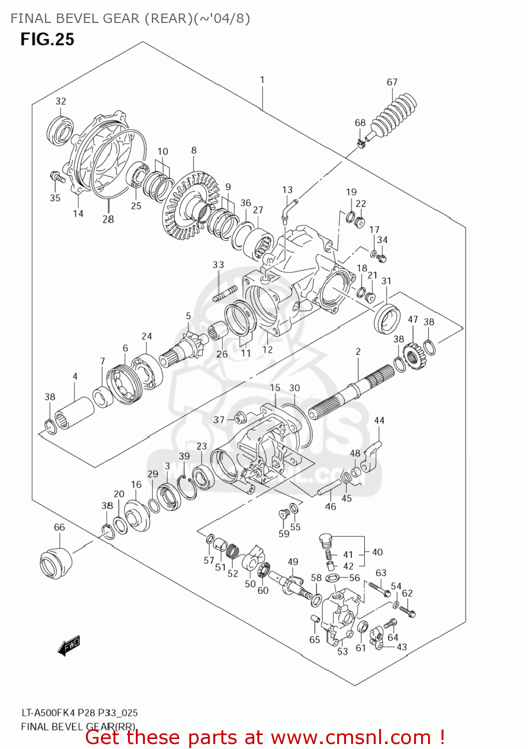 27410-03G20 for LT-A500F VINSON 4WD 2004 (K4) USA (E03) LTA500F LT ...