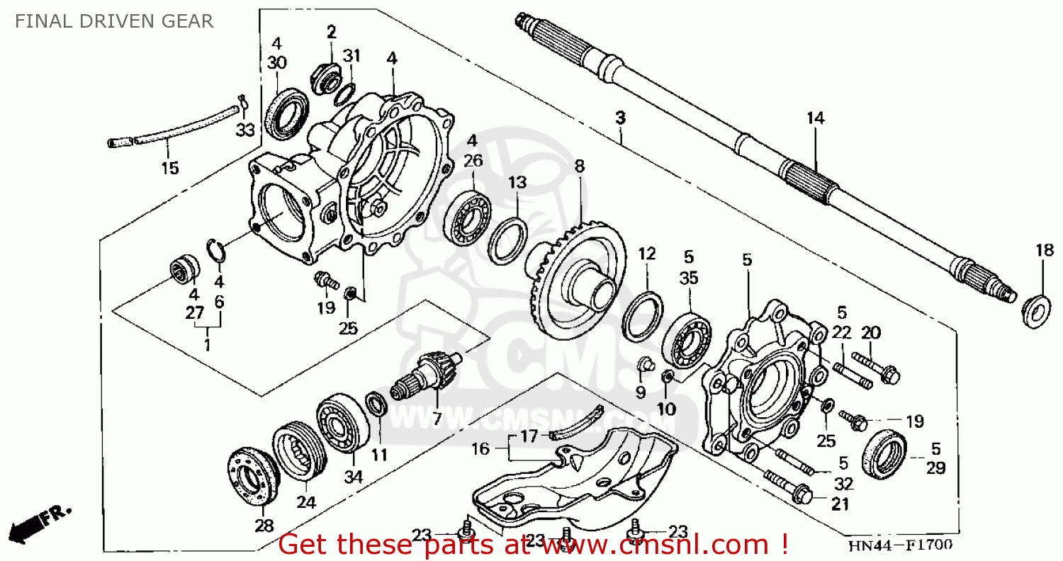 42311HN5670: Shaft,rr Axle Honda - buy the 42311-HN5-670 at CMSNL