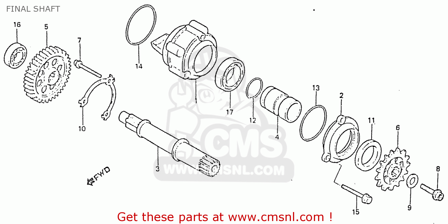 23711NE1000: Shaft,comp Final Honda - buy the 23711-NE1-000 at CMSNL
