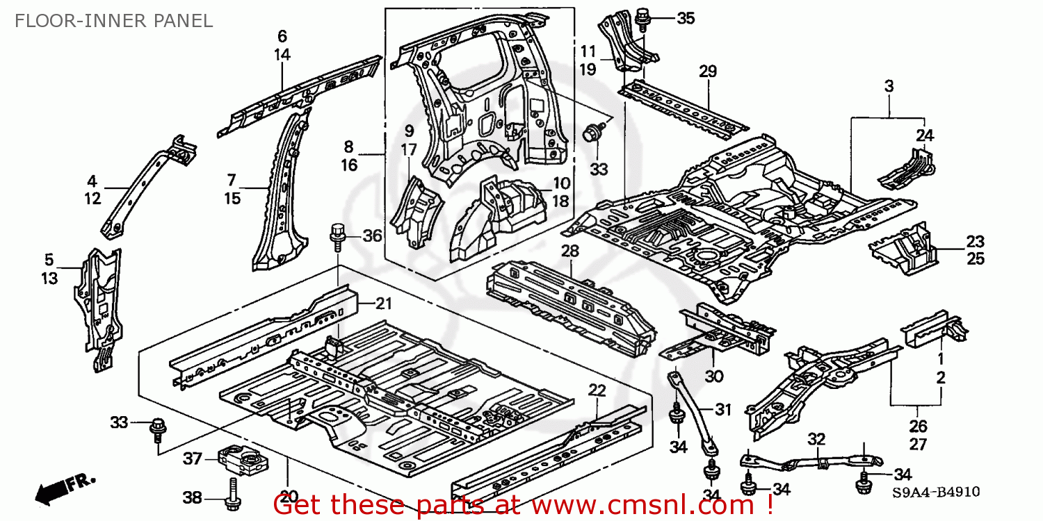 65610S9AA00ZZ: Frame Comp R,rear Honda - buy the 65610-S9A-A00ZZ at CMSNL