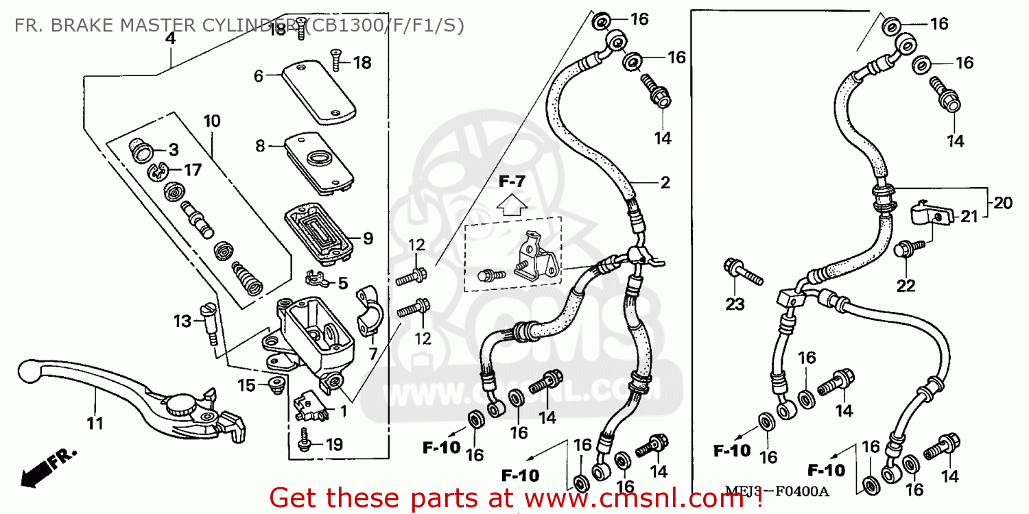 45125MEJU01: Hose Comp., Fr. Brake (jdm) Honda - buy the 45125-MEJ-U01 ...