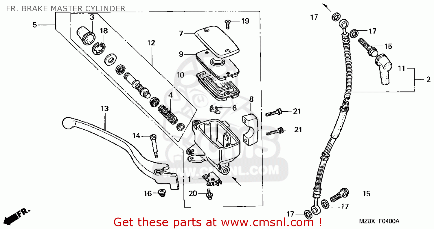45126MZ8L51: Hose Comp,fr Brk Honda - buy the 45126-MZ8-L51 at CMSNL