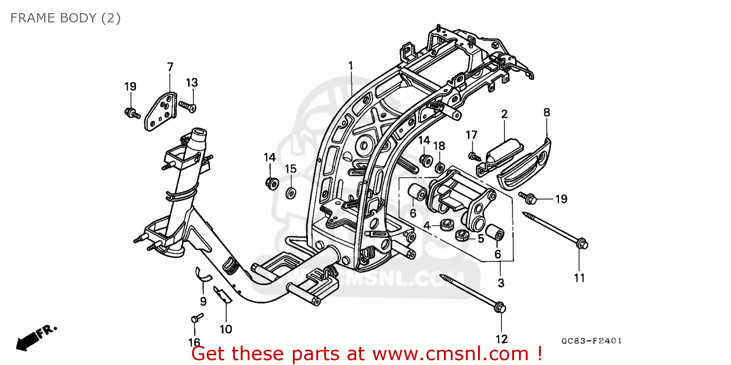 50100GC8640: Body Comp,frame Honda - buy the 50100-GC8-640 at CMSNL