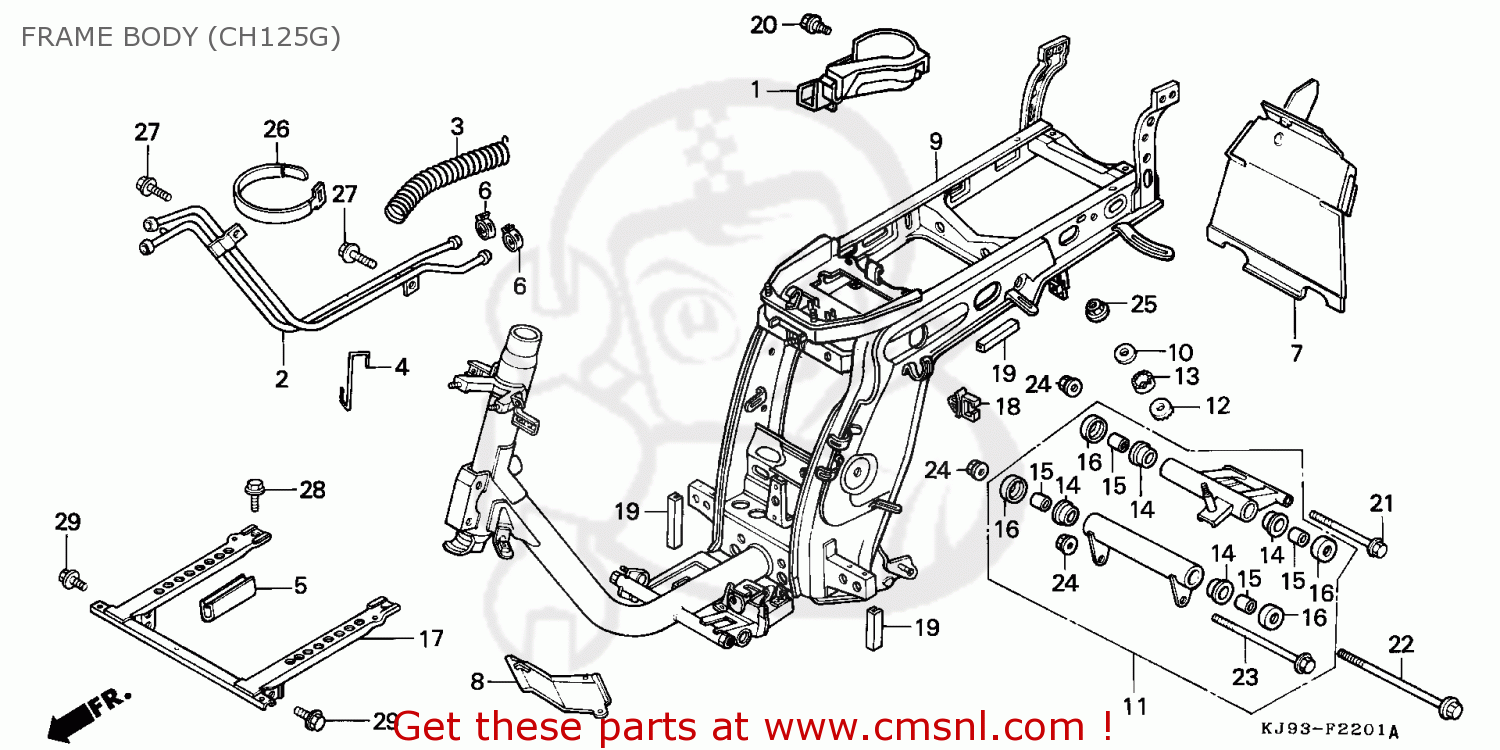 50100KJ9691: Body Comp., Frame Honda - buy the 50100-KJ9-691 at CMSNL