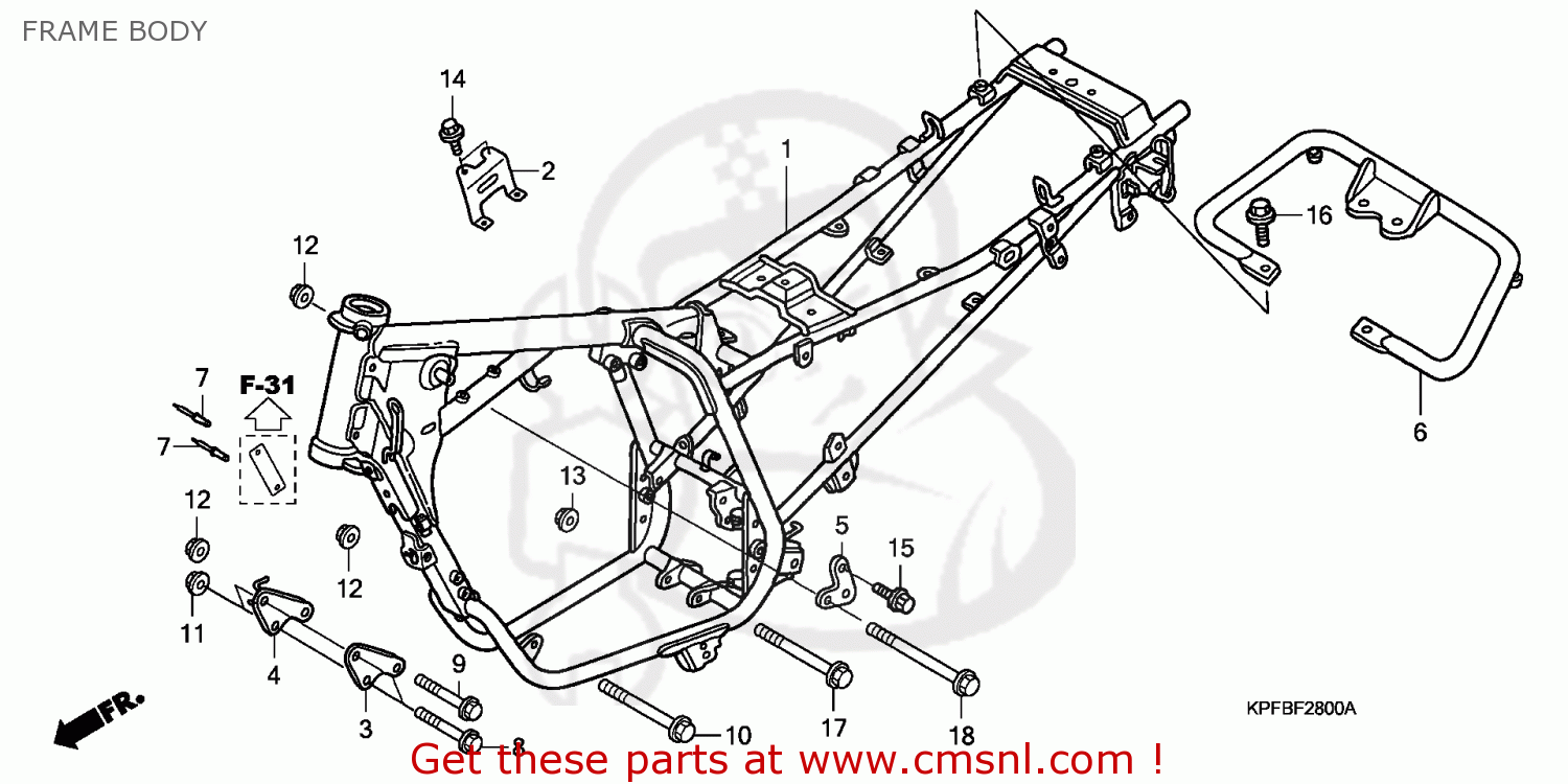 50100KPF790: Body Comp,frame Honda - buy the 50100-KPF-790 at CMSNL