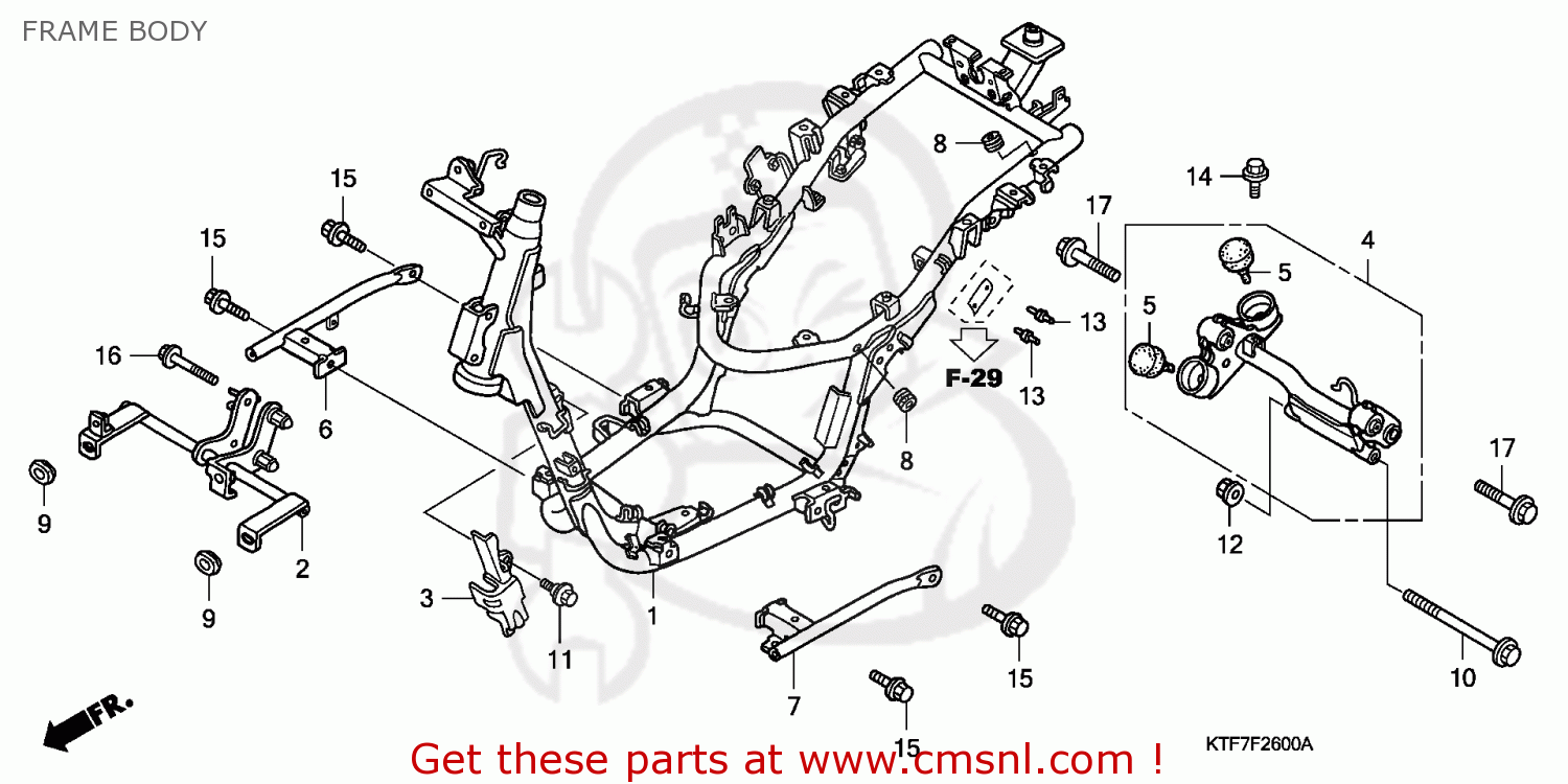 50100KTFD60: Frame Body Comp Honda - buy the 50100-KTF-D60 at CMSNL