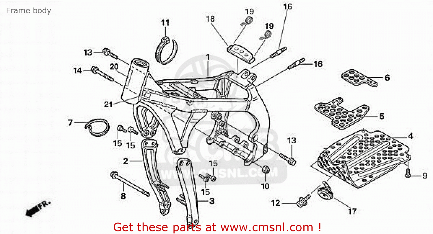 50100NN4B10: Frame Body Comp. Honda - buy the 50100-NN4-B10 at CMSNL