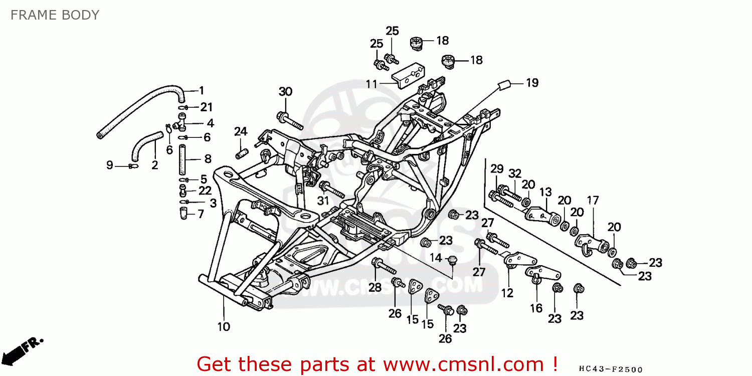 50100HC5010: Frame Body Comp. Honda - buy the 50100-HC5-010 at CMSNL