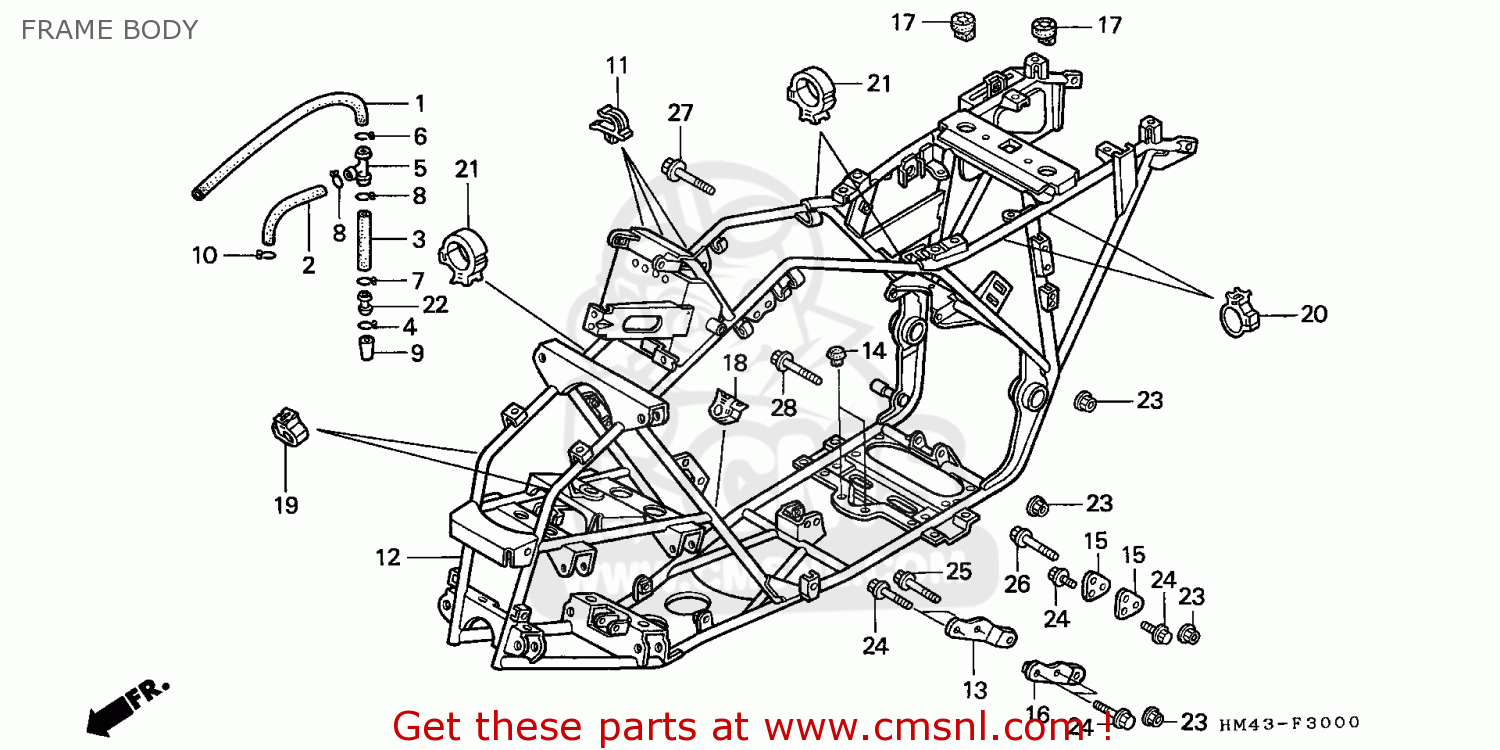 50100HM5930: Frame Body Comp Honda - buy the 50100-HM5-930 at CMSNL