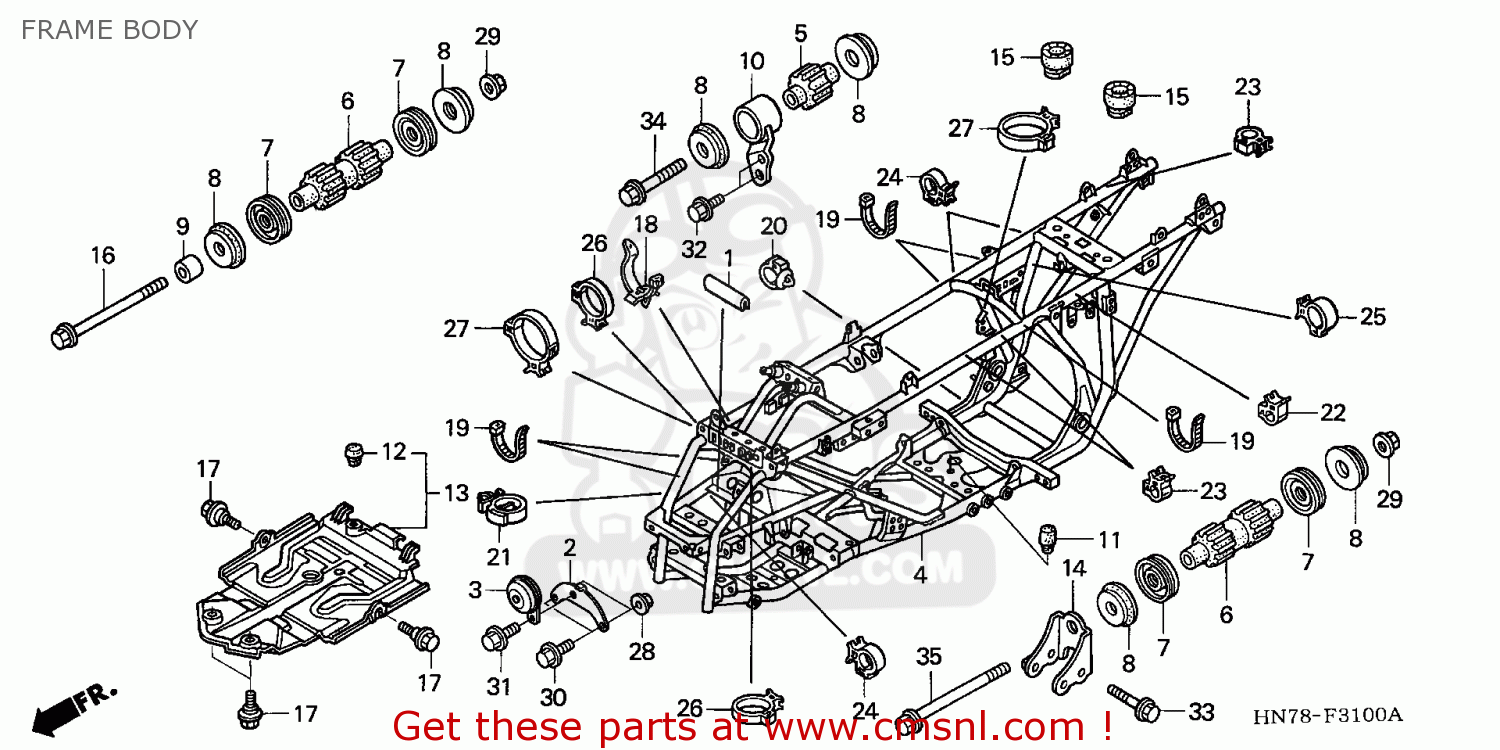 50100HN7000: Frame Body Comp Honda - buy the 50100-HN7-000 at CMSNL