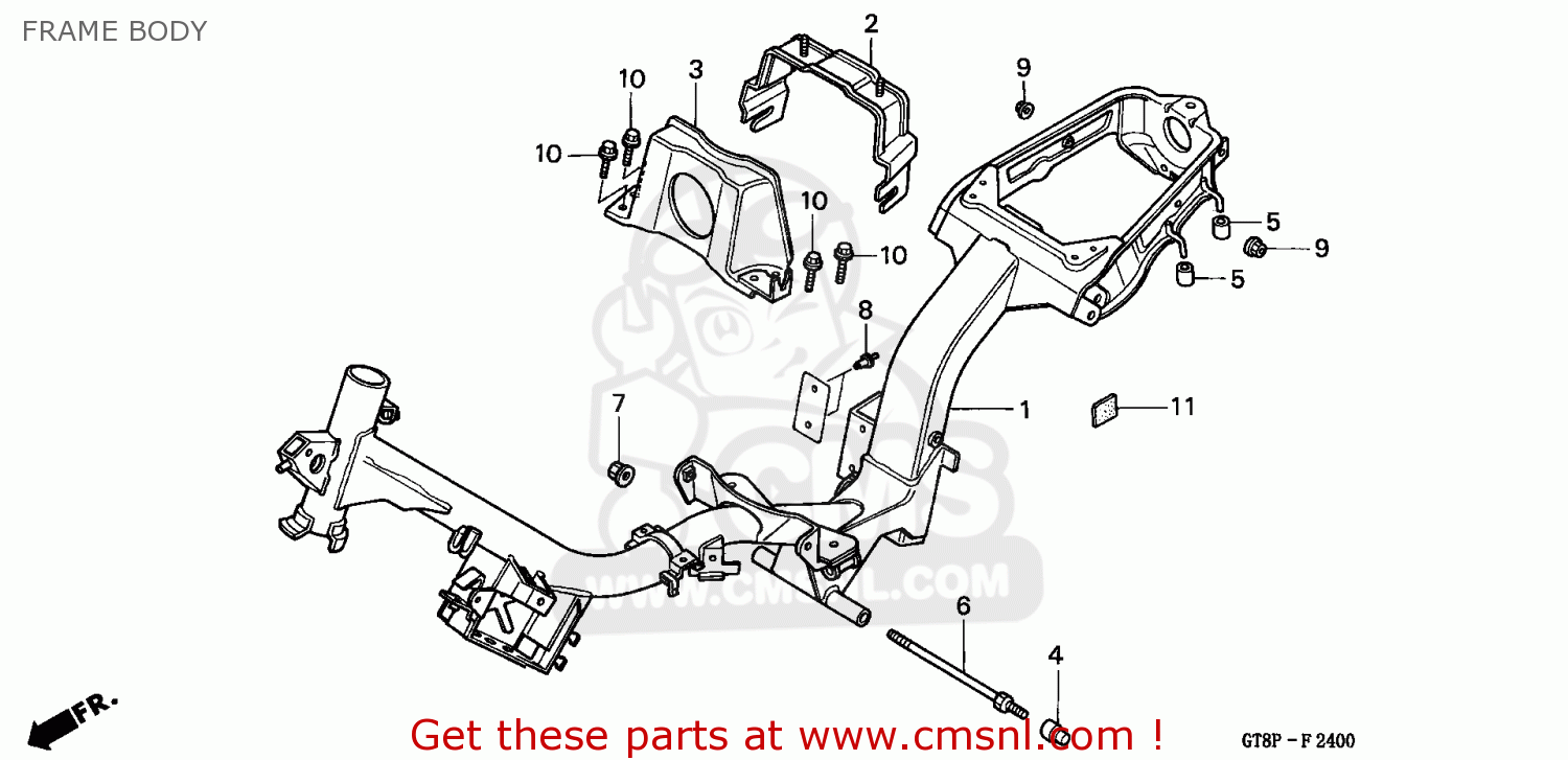 50100GT8650ZA: Body Comp. Frame Nh1 Honda - buy the 50100-GT8-650ZA at ...