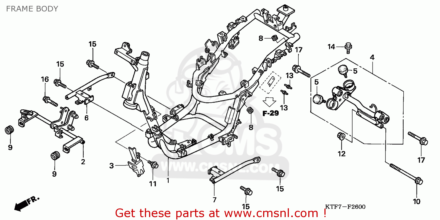 50100KTF640: Frame Body Comp Honda - buy the 50100-KTF-640 at CMSNL