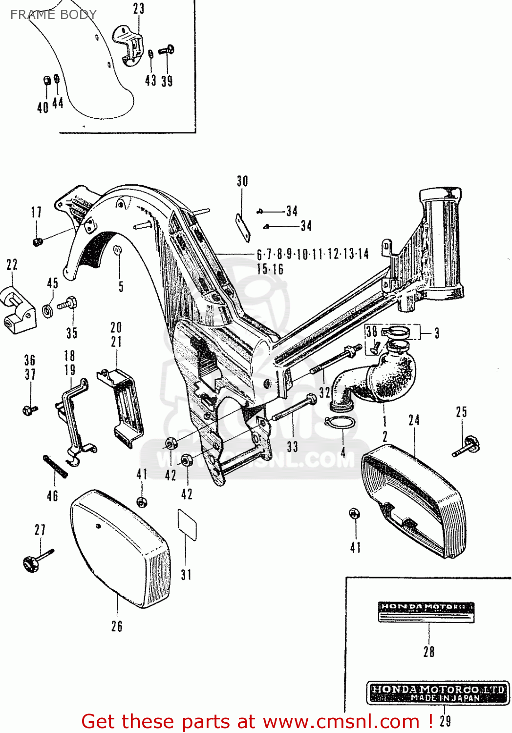 BODY COMP., FRAME for C70 GENERAL EXPORT - order at CMSNL