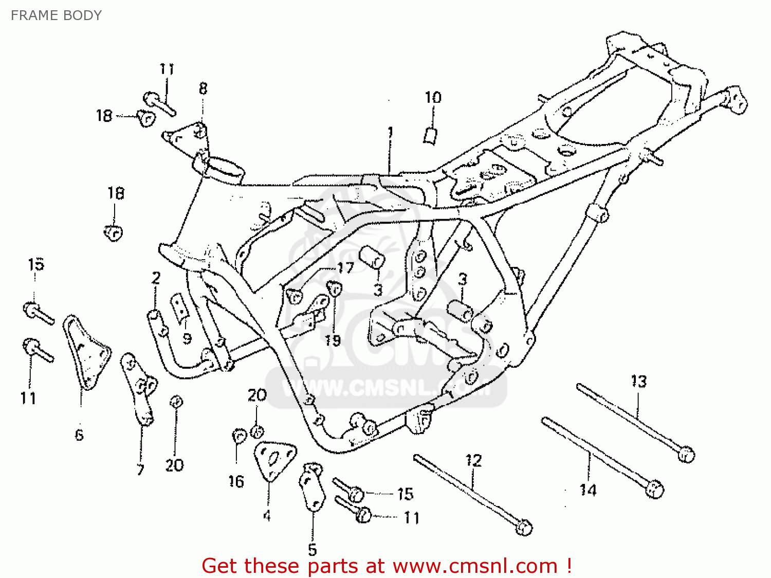 50100MC3680ZA: Body,frame*nh-1* Honda - buy the 50100-MC3-680ZA at CMSNL