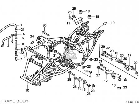 50100HC5010: Frame Body Comp. Honda - buy the 50100-HC5-010 at CMSNL