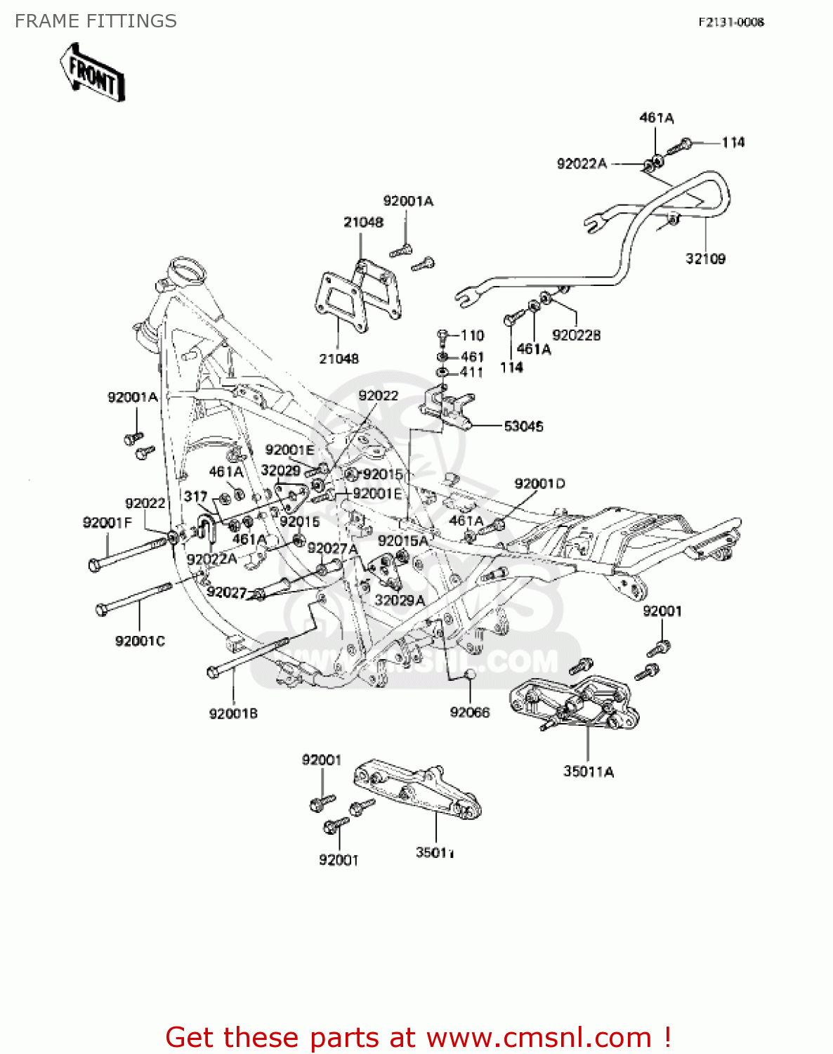 321091027: Grip-frame Kawasaki - buy the 32109-1027 at CMSNL