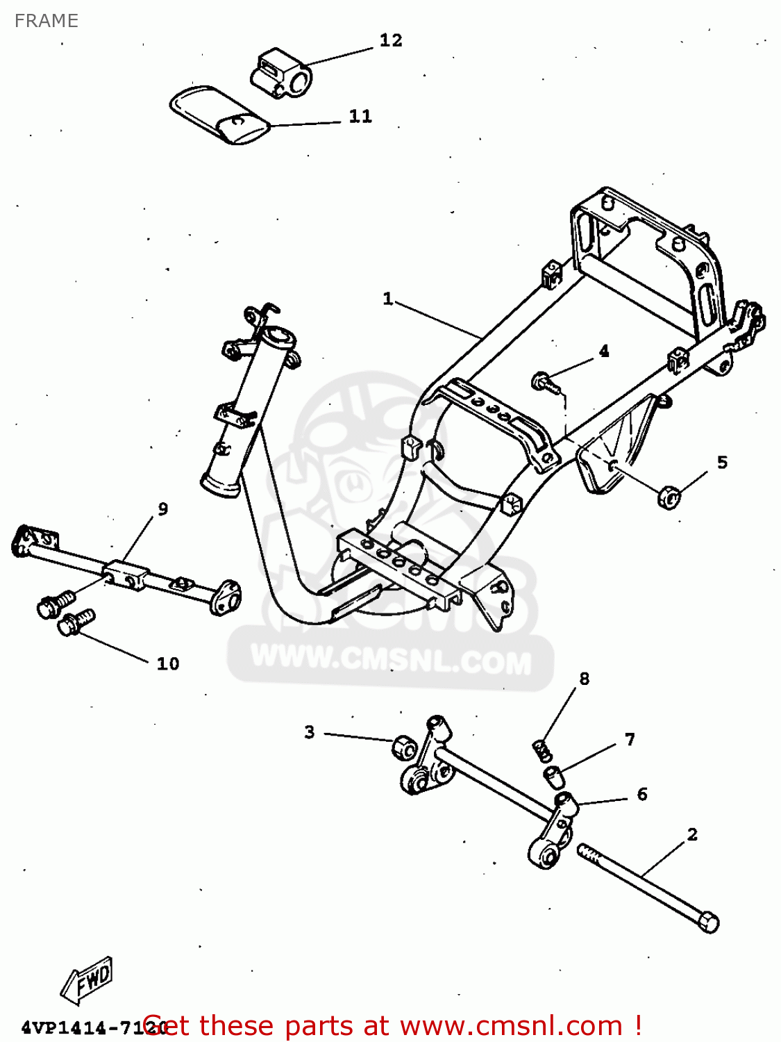 4VPF11101033: Frame Comp. Yamaha - buy the 4VP-F1110-10-33 at CMSNL