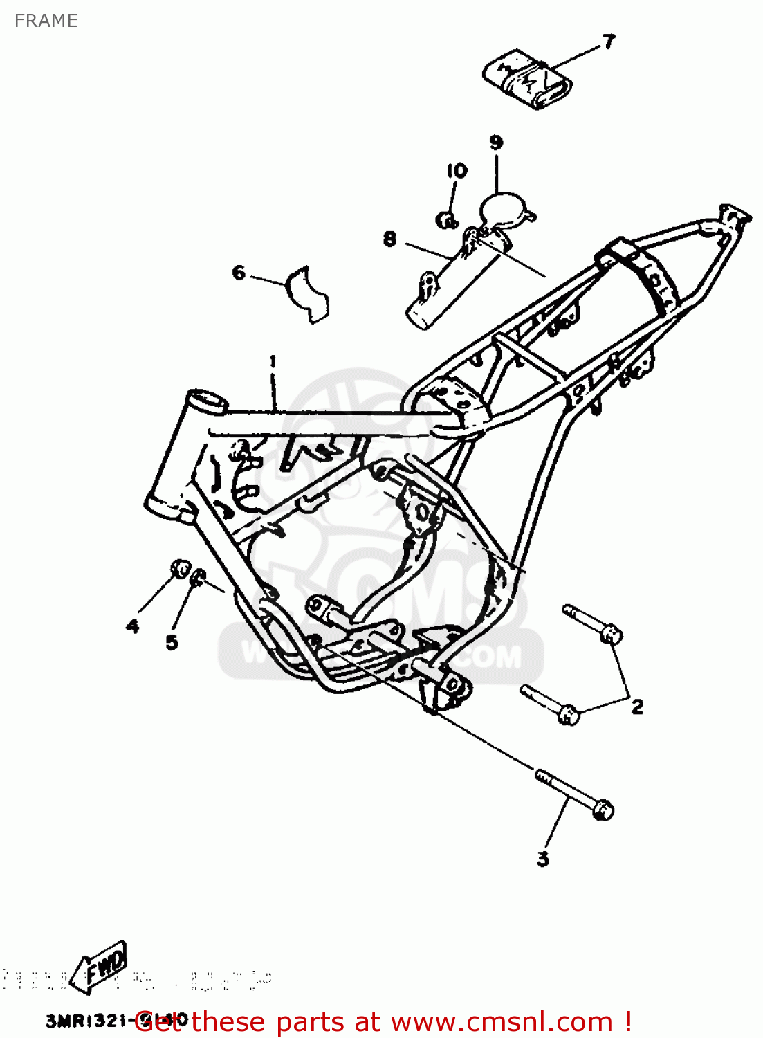 3MRF11100009: Frame Comp. Yamaha - buy the 3MR-F1110-00-09 at CMSNL