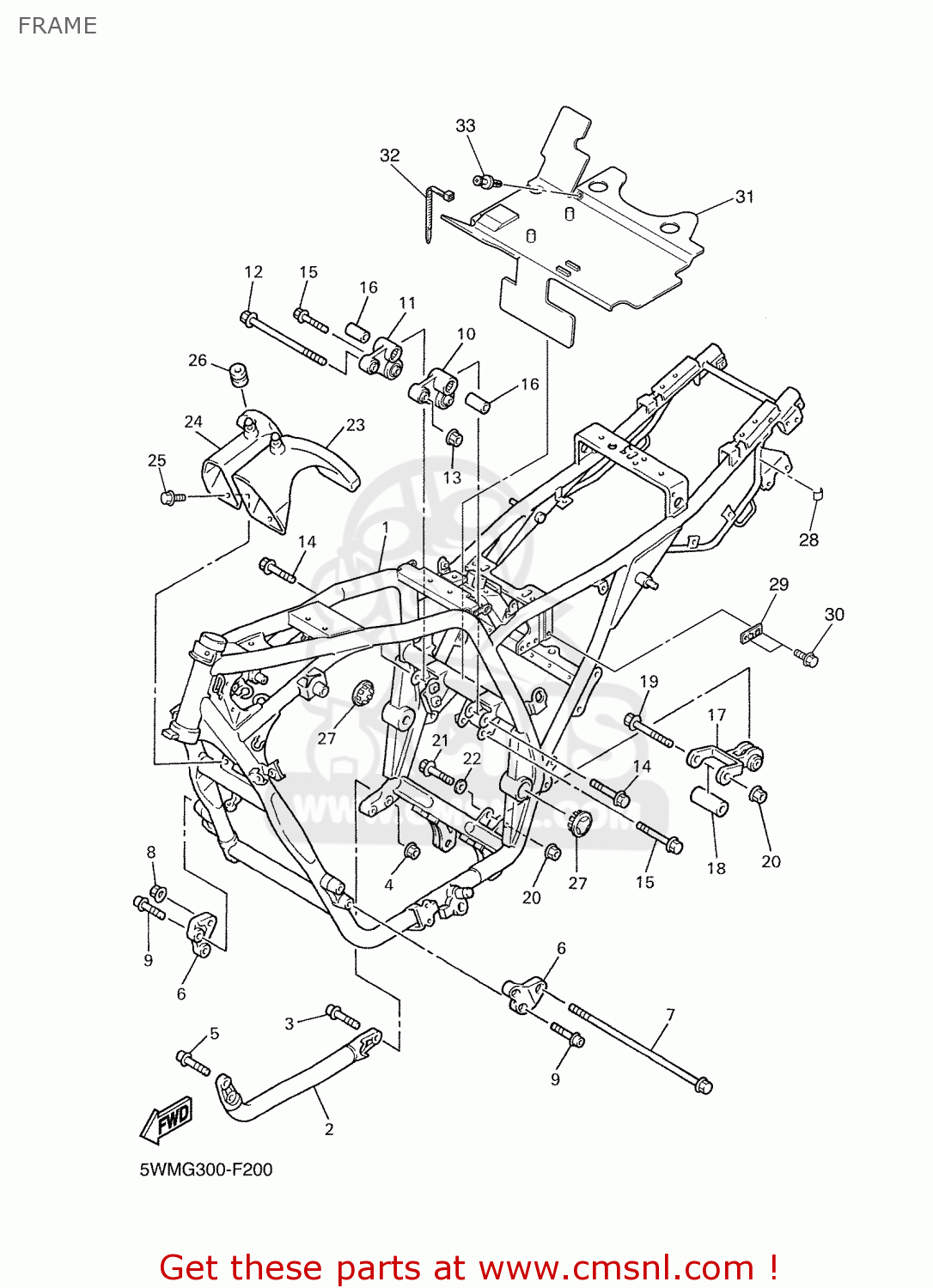 5UX2140000: Engine Bracket Comp. Yamaha - buy the 5UX-21400-00-00 at CMSNL