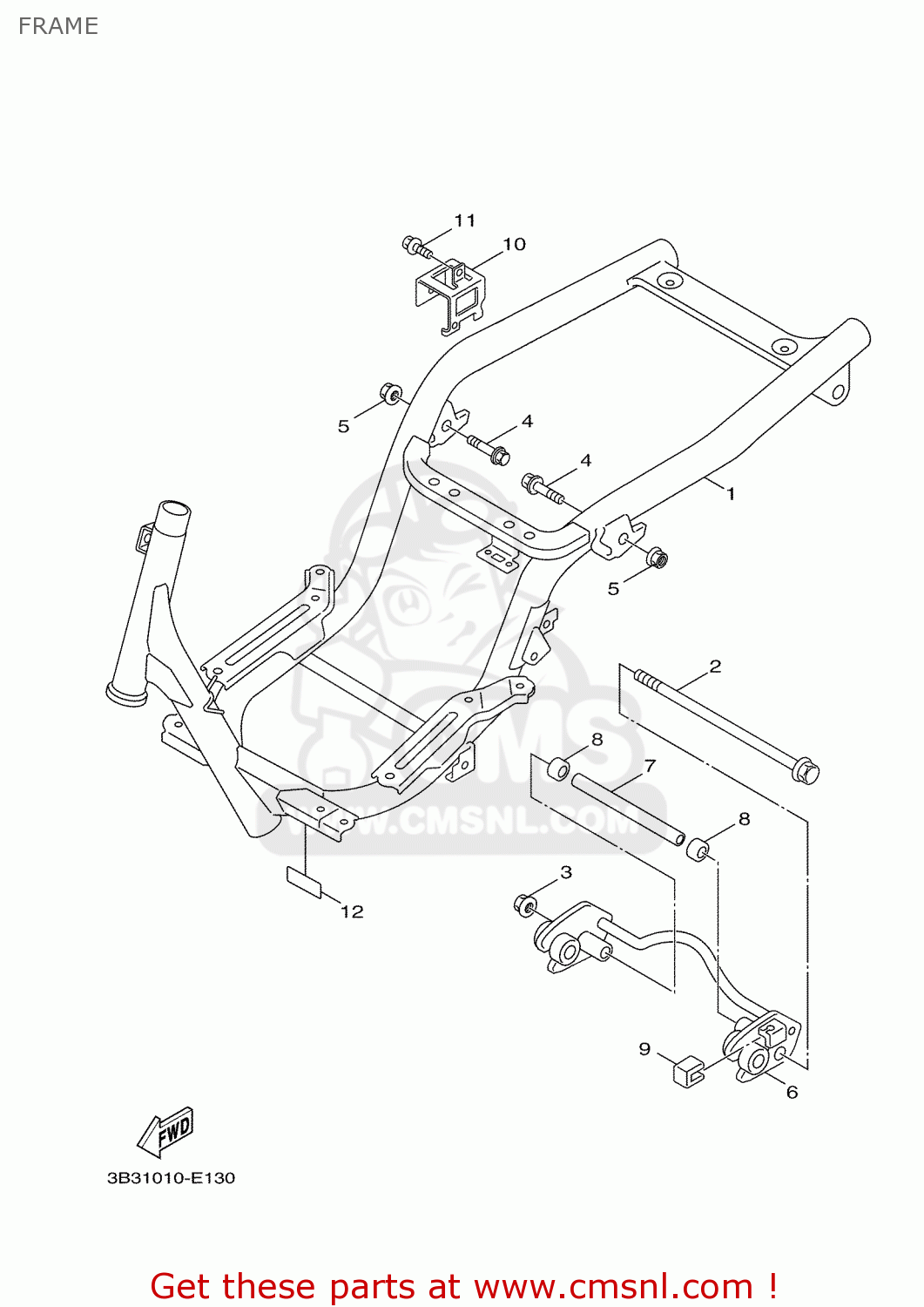 3B3F11101033: Frame Comp. Yamaha - buy the 3B3-F1110-10-33 at CMSNL