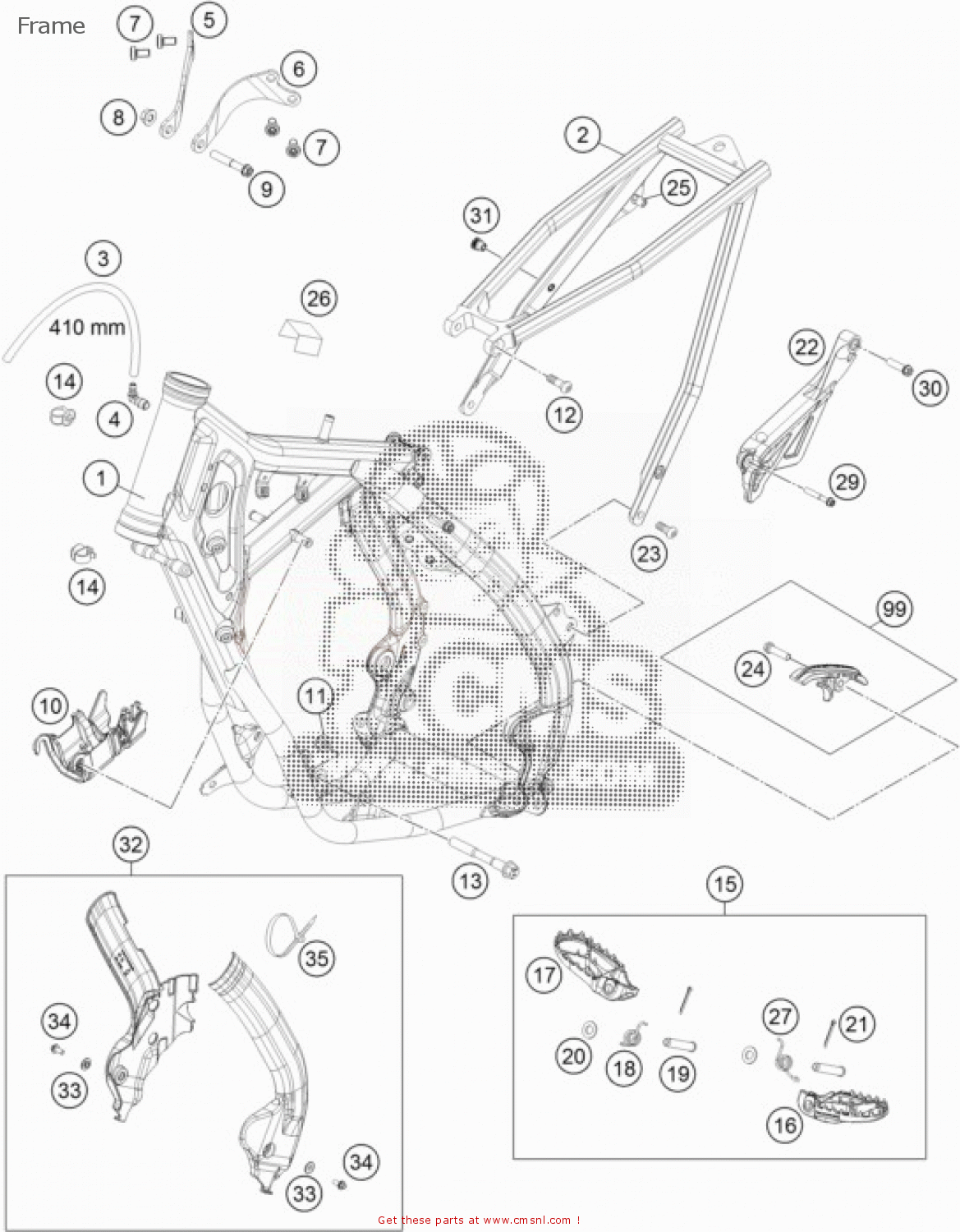 47203002000: Subframe Ktm - buy the 47203002000 at CMSNL