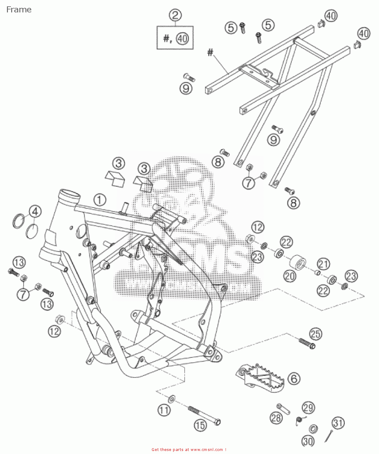 FRAME 65 SX ''MD3R'' 2003 for 65 SX Europe 2003 - order at CMSNL