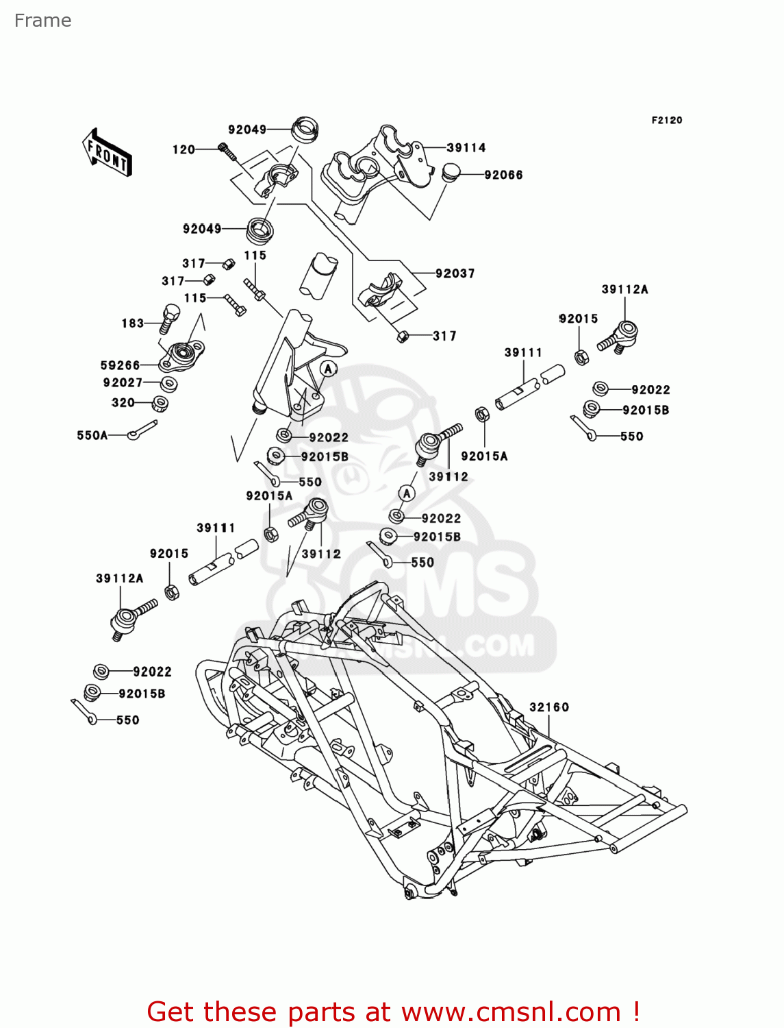 3216016765A: Frame-comp,silver Kawasaki - buy the 32160-1676-5A at CMSNL
