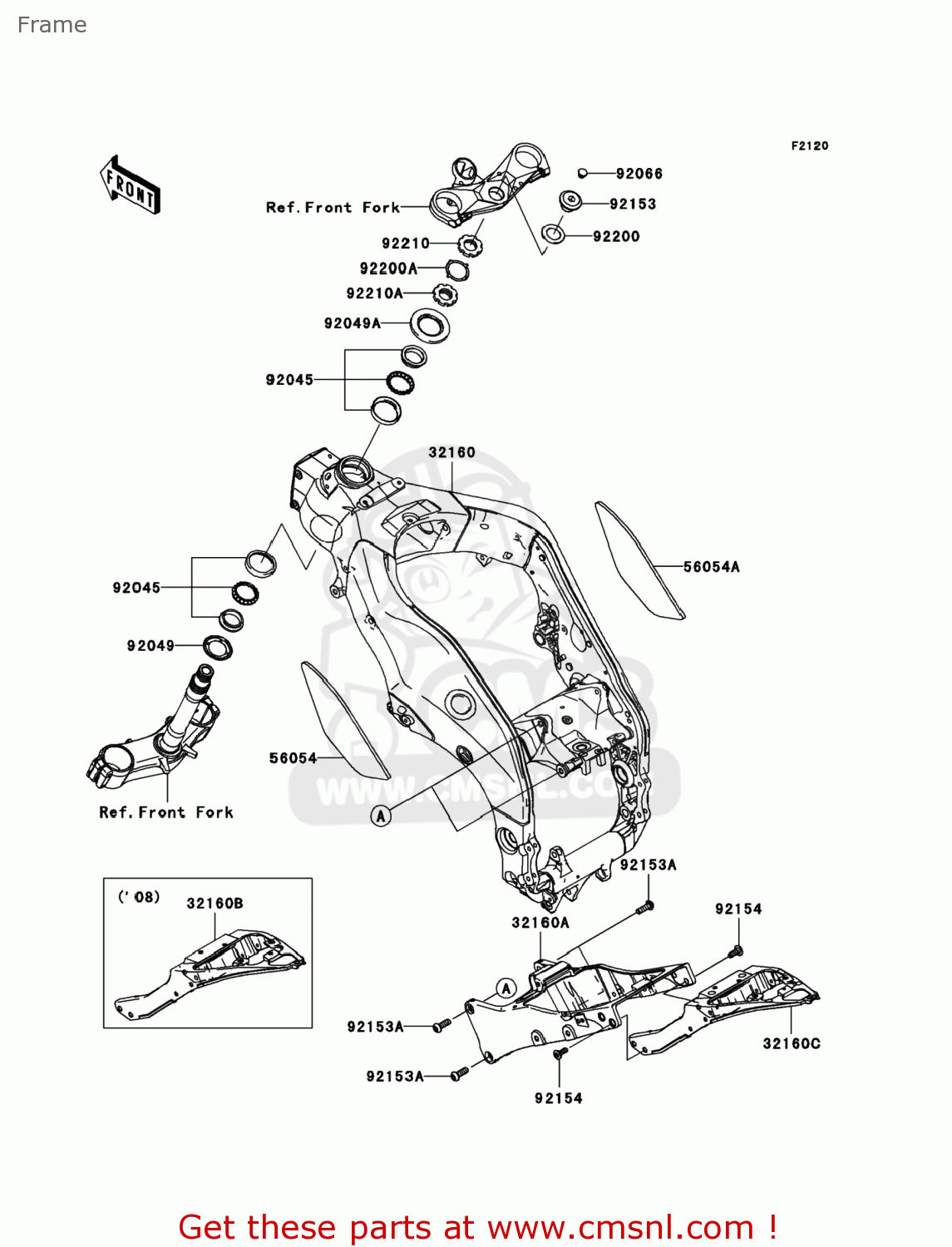 321600398: Frame-comp,rr,rr Kawasaki - buy the 32160-0398 at CMSNL
