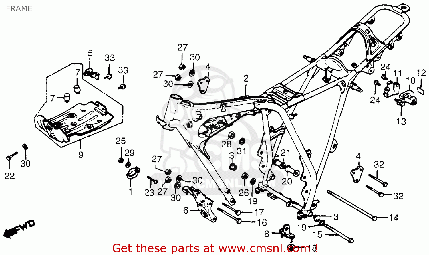 50138KB1930: Plate, Engine Hanger Honda - buy the 50138-KB1-930 at CMSNL