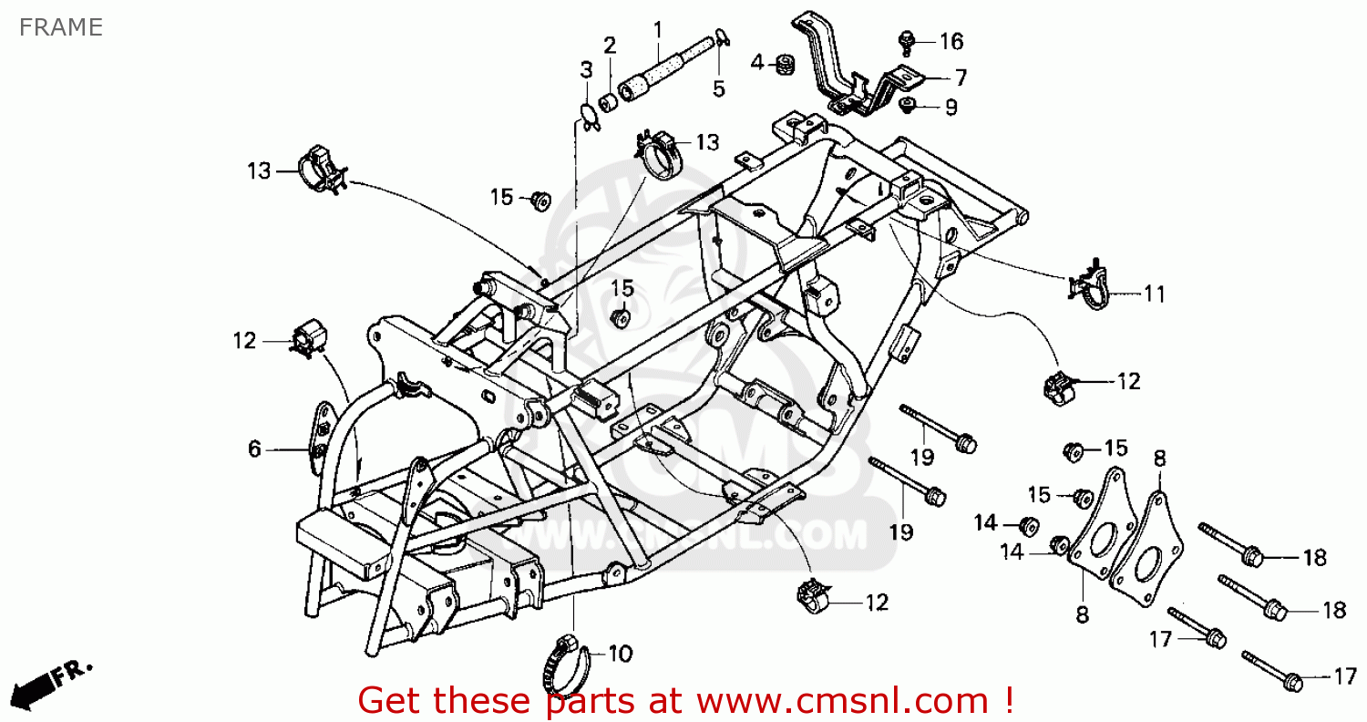 50100HF1910: Frame Body Comp. Honda - buy the 50100-HF1-910 at CMSNL