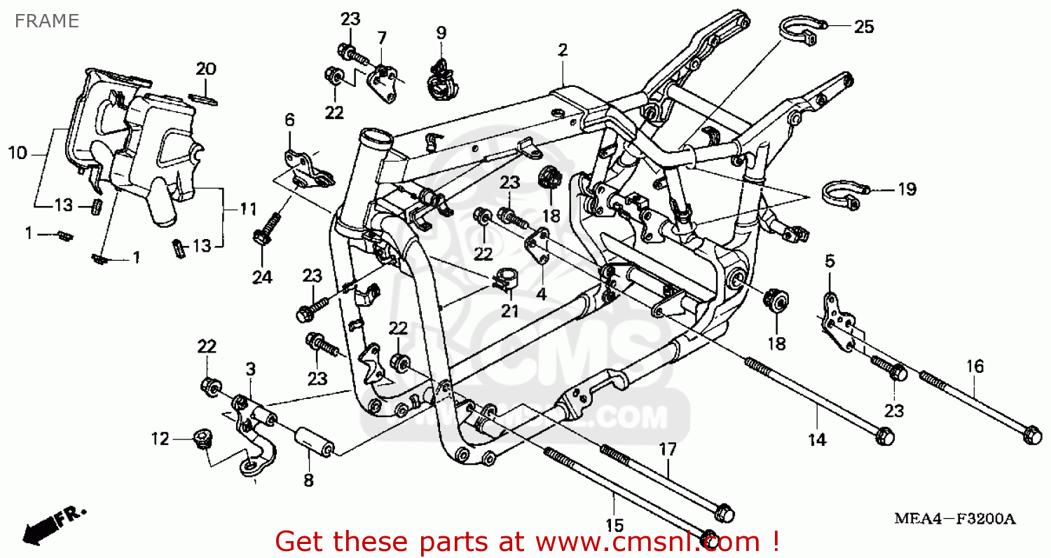 50100MEAA00: Frame Body Comp Honda - buy the 50100-MEA-A00 at CMSNL