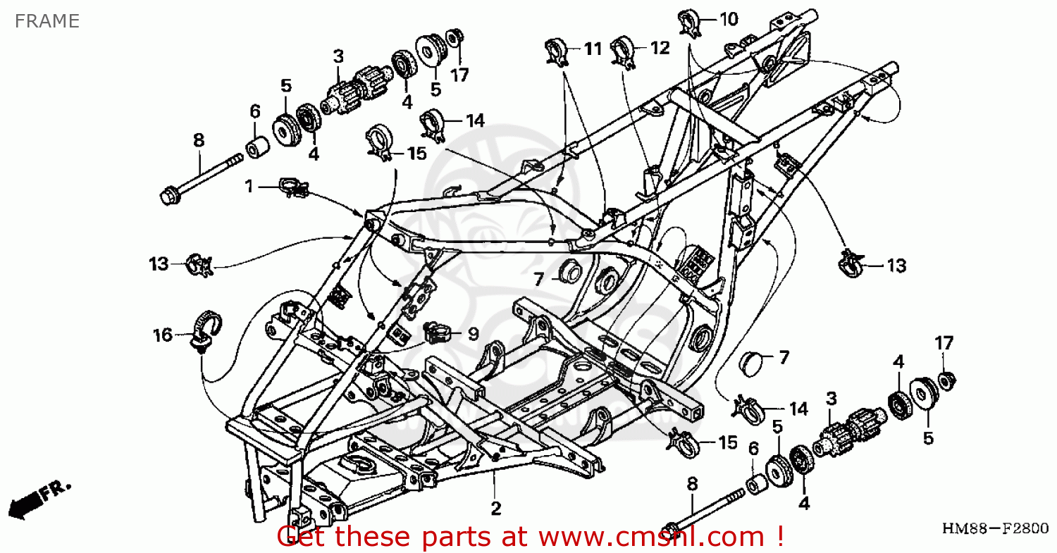 50100HM8B20: Frame Body Comp Honda - buy the 50100-HM8-B20 at CMSNL