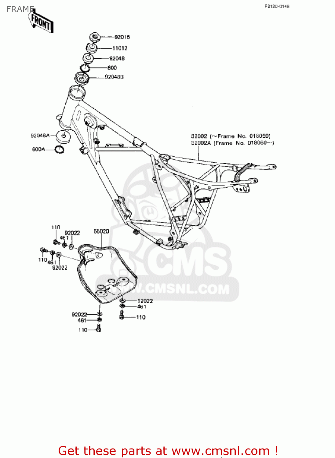 320021142: Frame Kawasaki - buy the 32002-1142 at CMSNL