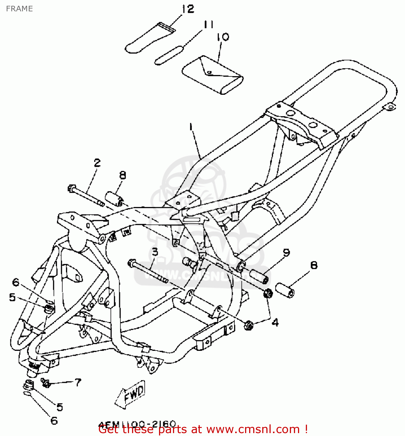 4EM211100033: Frame Comp. Yamaha - buy the 4EM-21110-00-33 at CMSNL