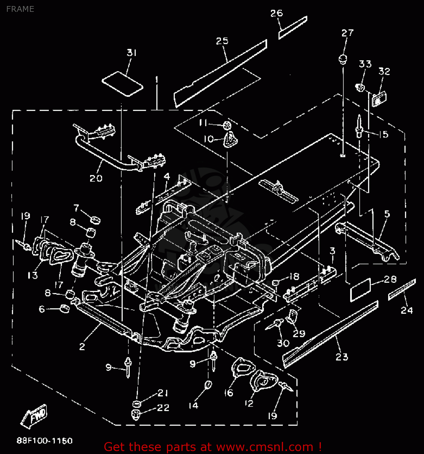88F2191000: Frame Comp. Yamaha - buy the 88F-21910-00 at CMSNL