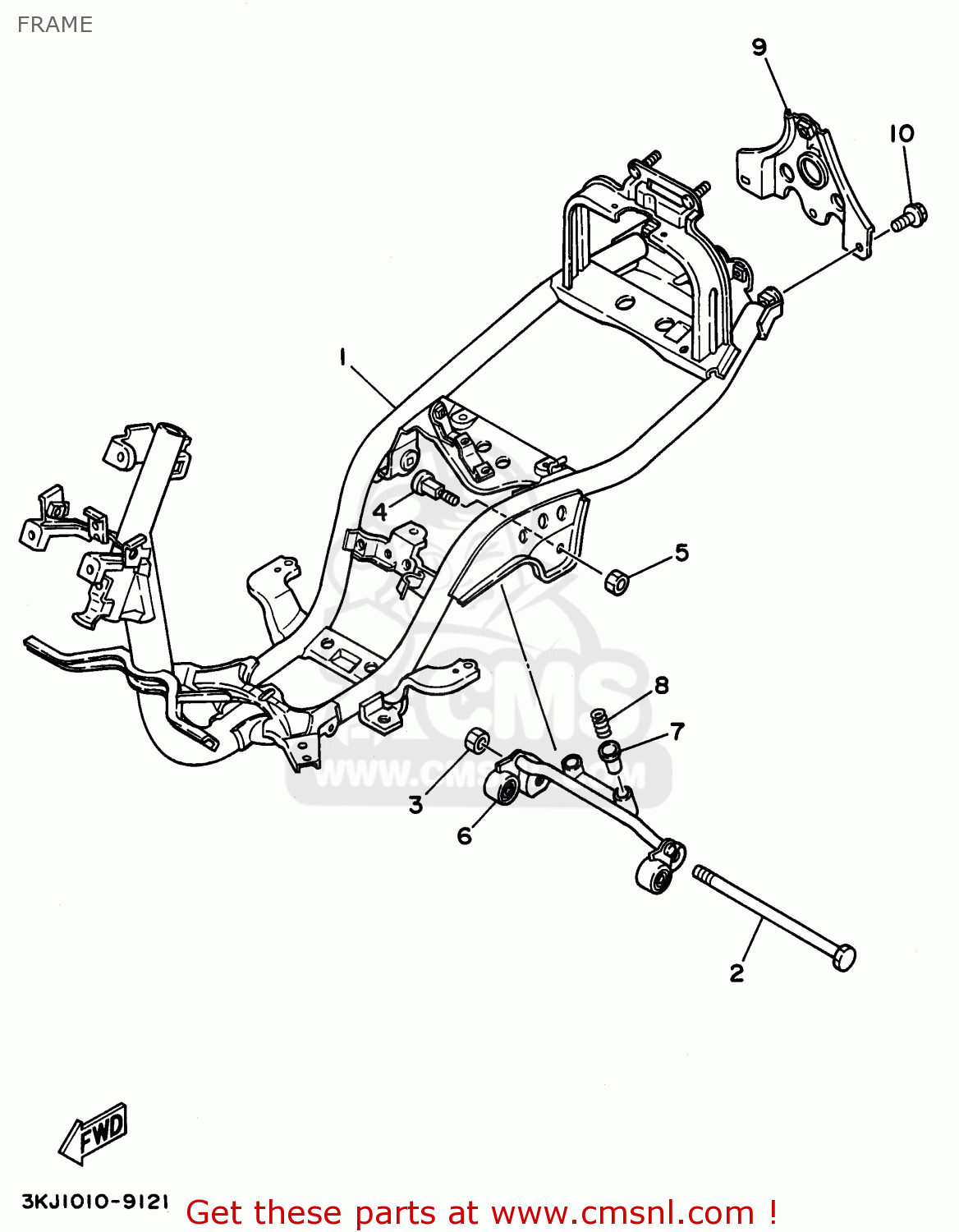 3KJ2141010: Engine Bracket Comp. Yamaha - buy the 3KJ-21410-10-00 at CMSNL
