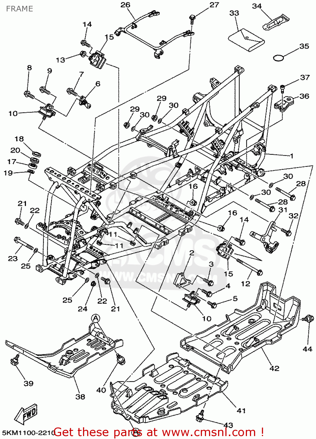 5KM2147A00: Guard, Engine 1 Yamaha - buy the 5KM-2147A-00 at CMSNL