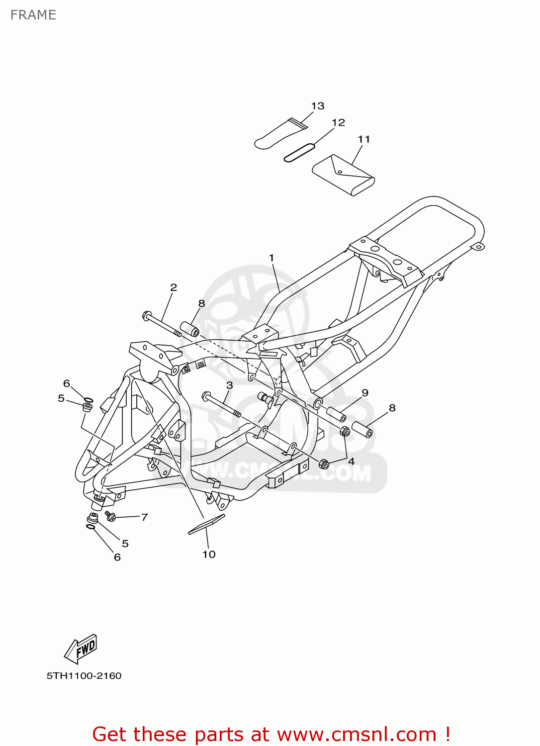 5TH2111000: Frame Comp. Yamaha - buy the 5TH-21110-00 at CMSNL