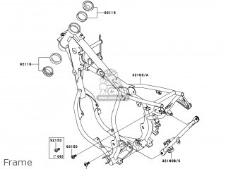 32160161118R: Frame-comp,sub,f.s.bl Kawasaki - buy the 32160-1611-18R ...
