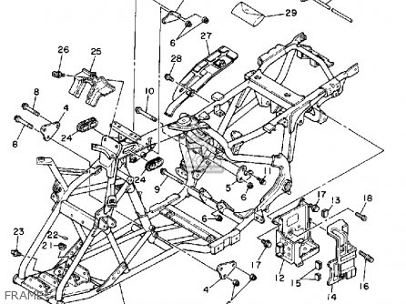 FRAME COMP. for YFM250W MOTO-4 1989 - order at CMSNL