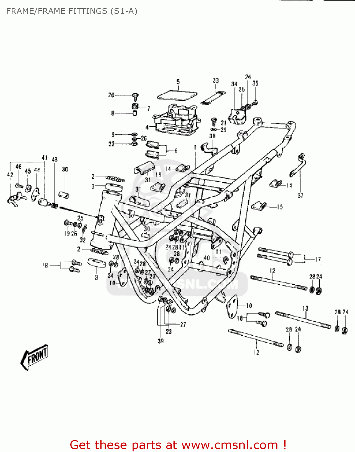 32109013: Grip-frame Kawasaki - buy the 32109-013 at CMSNL