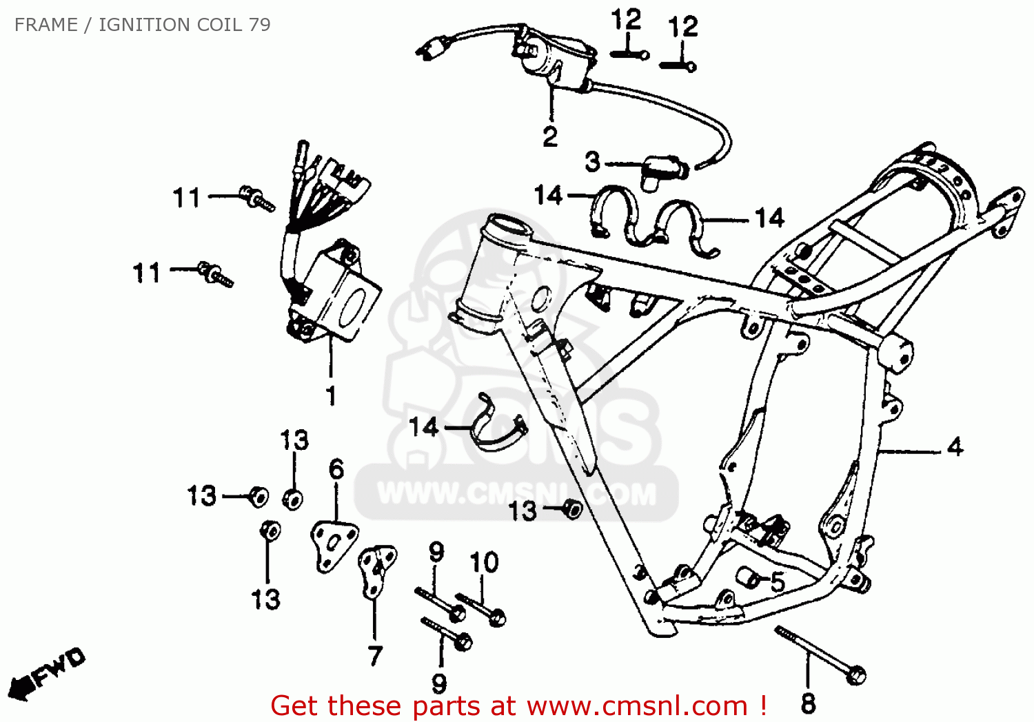 50100444010ZA: Frame *r23* Honda - buy the 50100-444-010ZA at CMSNL