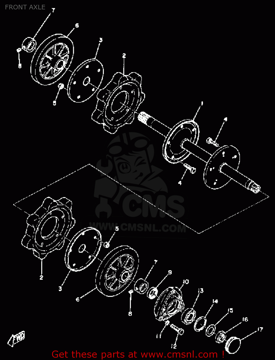 8784751000: Front Axle Yamaha - buy the 878-47510-00 at CMSNL