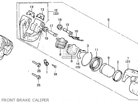 45100443632: Caliper Assy,l.fr Honda - buy the 45100-443-632 at CMSNL