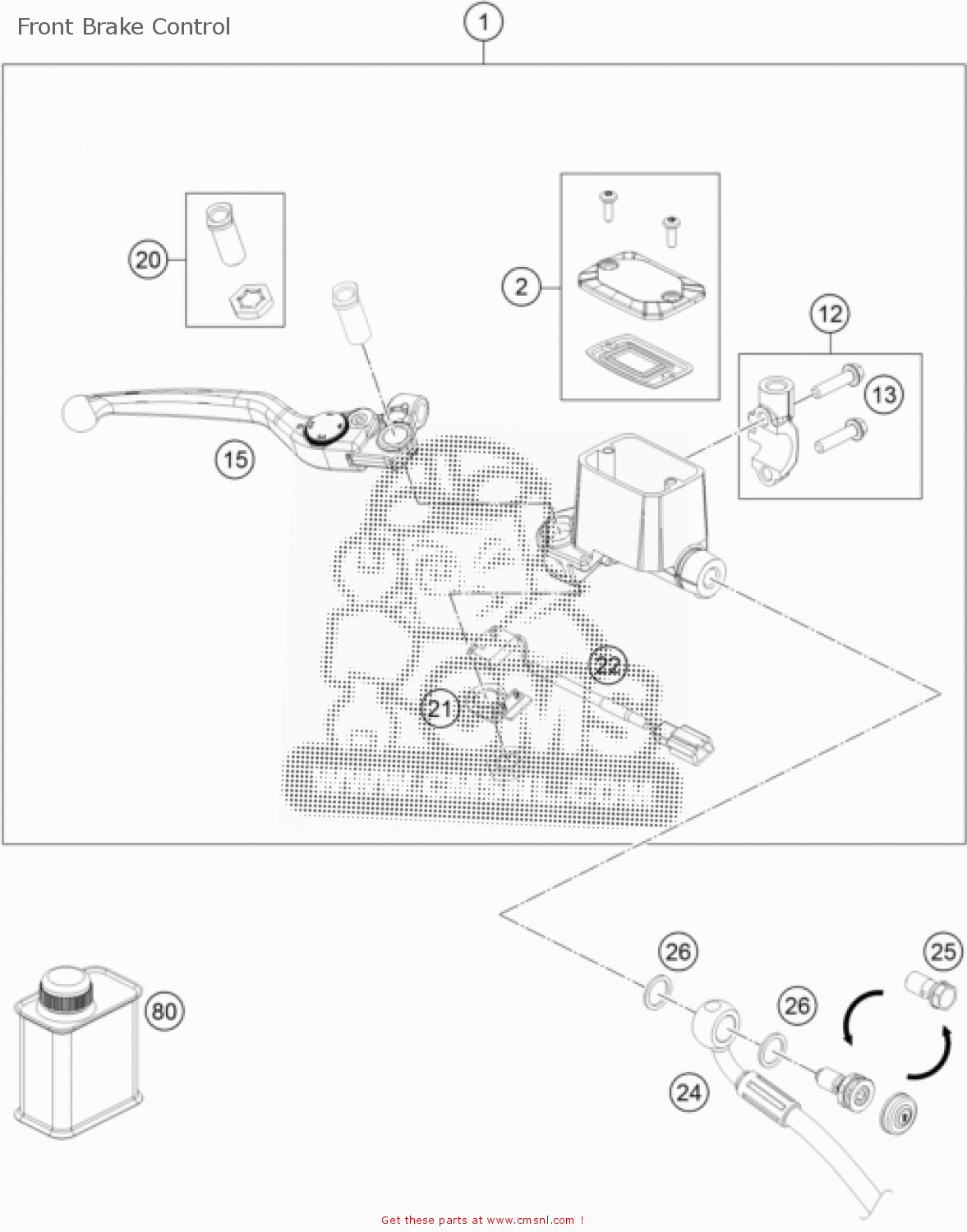 BRAKE LIGHT SWITCH FRONT for 690 SMC R US 2020 - order at CMSNL
